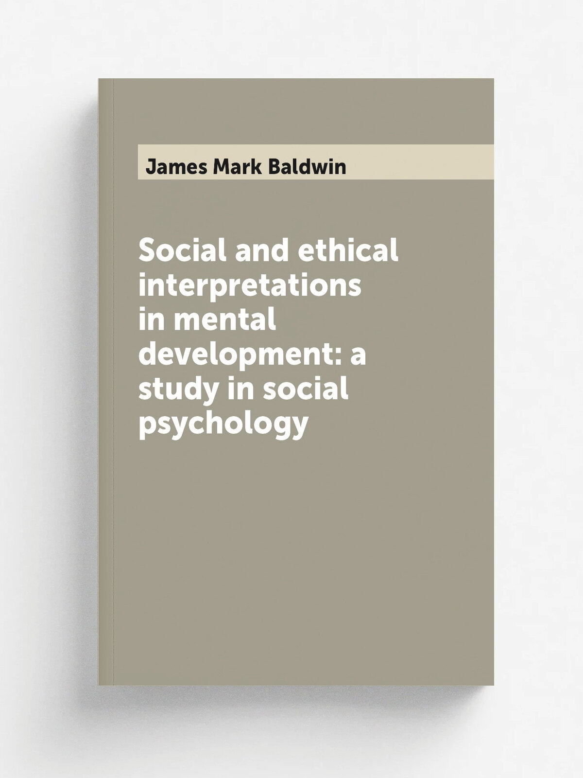 Social and ethical interpretations in mental development: a study in social psychology