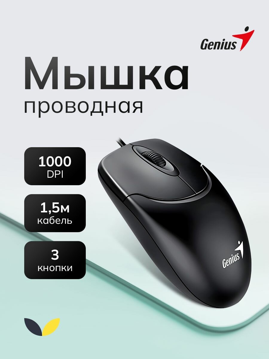 Мышь проводная для компьютера, Genius NetScroll 120 V2