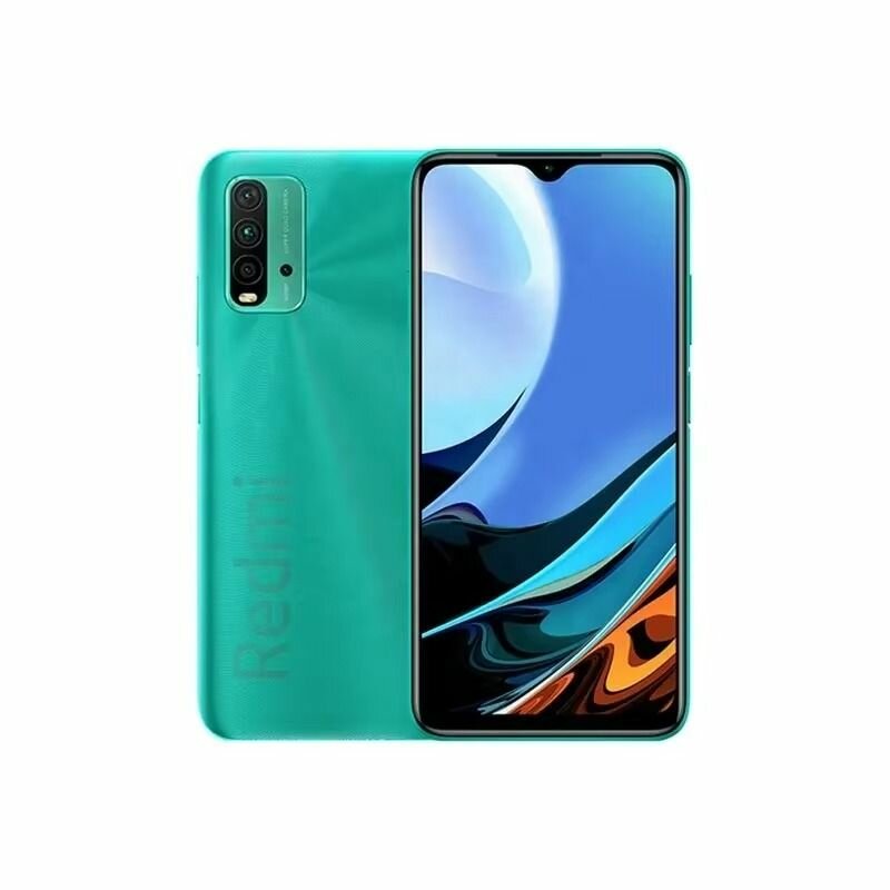 Xiaomi Смартфон Note 9T Оригинальный Смартфон глобальный 48MP камера разблокирован аккумулятор Snapdragon 662 окта ядро ROM 6000mAh мобильный телефон 4/128 ГБ, Nano-SIM, зеленый