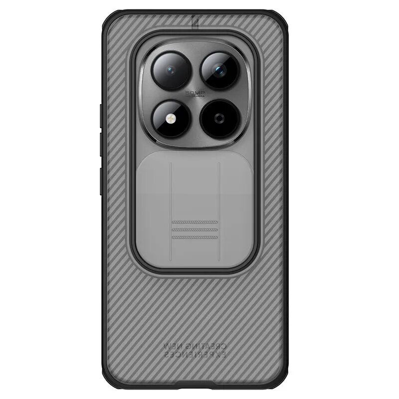 Чехол для Xiaomi Redmi Note 15 Pro+ 5G / Poco M8 Pro 5G, Ударопрочный чехол для телефона Nillkin Premium Superior с защитной крышкой для камеры, жесткий чехол для задней панели, Прозрачный черный