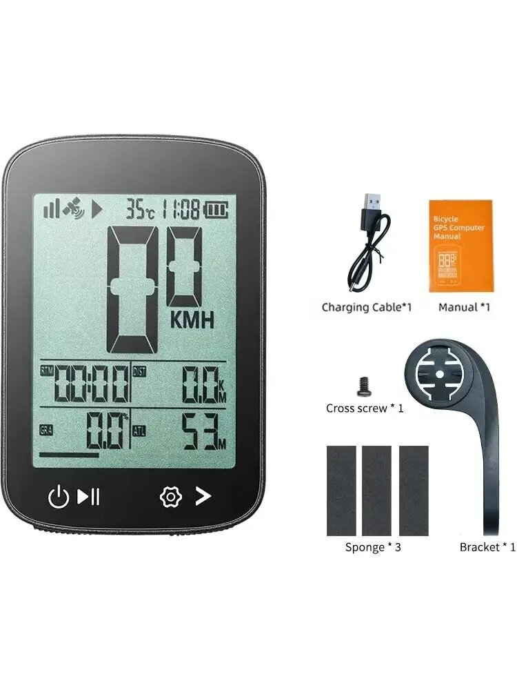 Bikevee Беспроводной GPS-велокомпьютер BKV-300-B