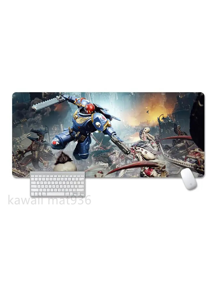 Коврик для мыши "Warhammer 40K", 40х90 cм, резиновый, серый металлик