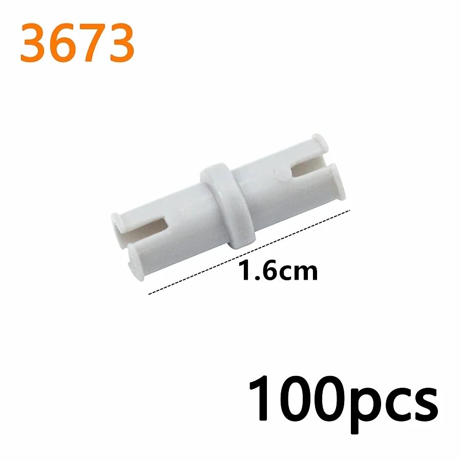 Белые ледо Technic Bolts 3673-Gray, 100 шт