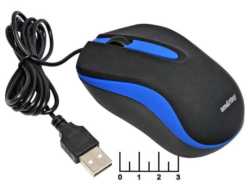 Мышь компьютерная USB проводная Smartbuy SBM-329-KB (черно-синяя)