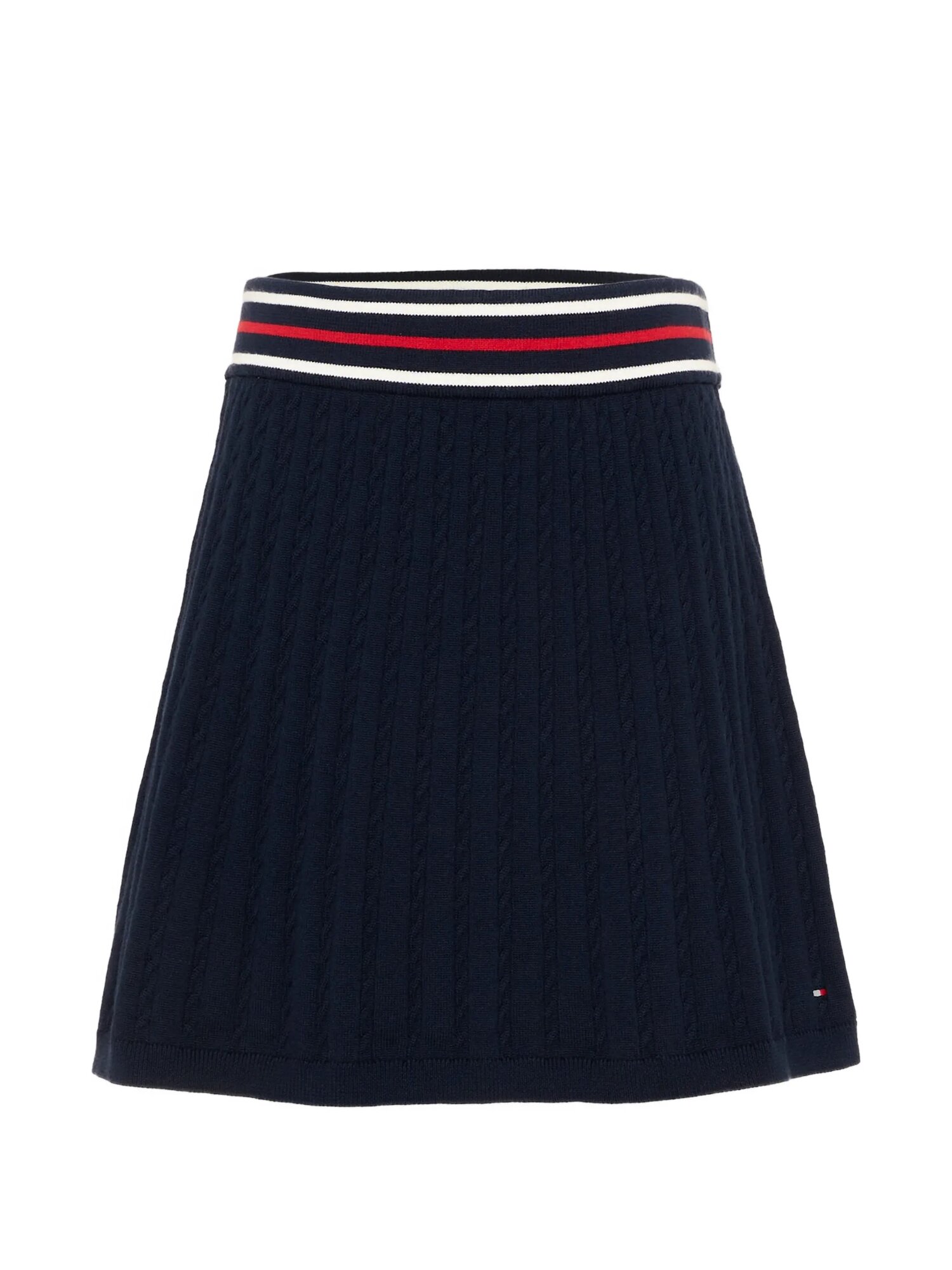 Юбка Cable-knit striped-waistband A-line skirt
