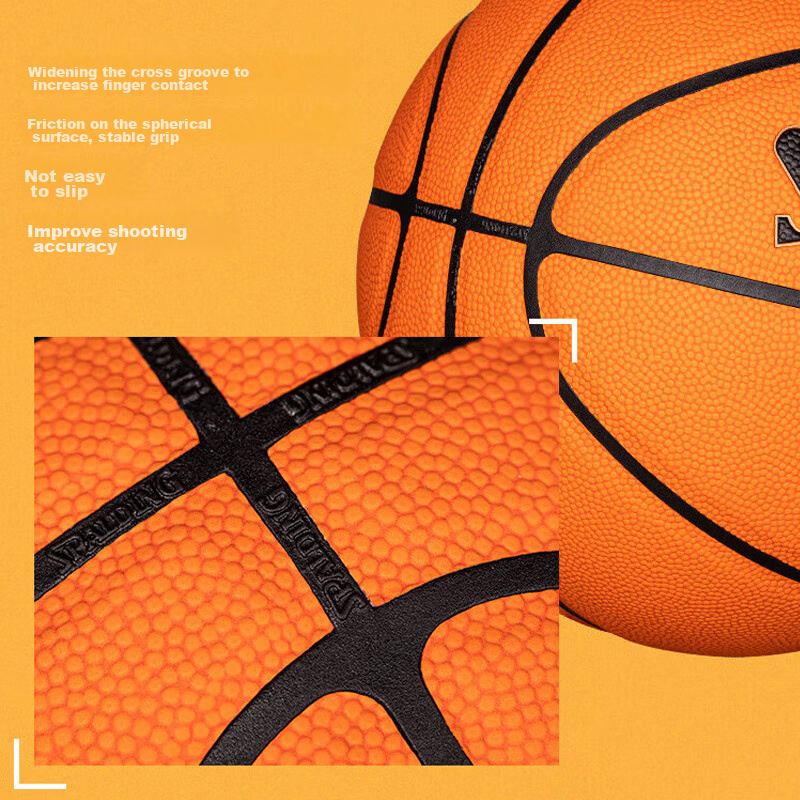SPALDING Rose Gold Classic Series Moisture-Absorbing PU Adult Size 7 Basketball 77-870Y Цвет：Серия с впитывающими