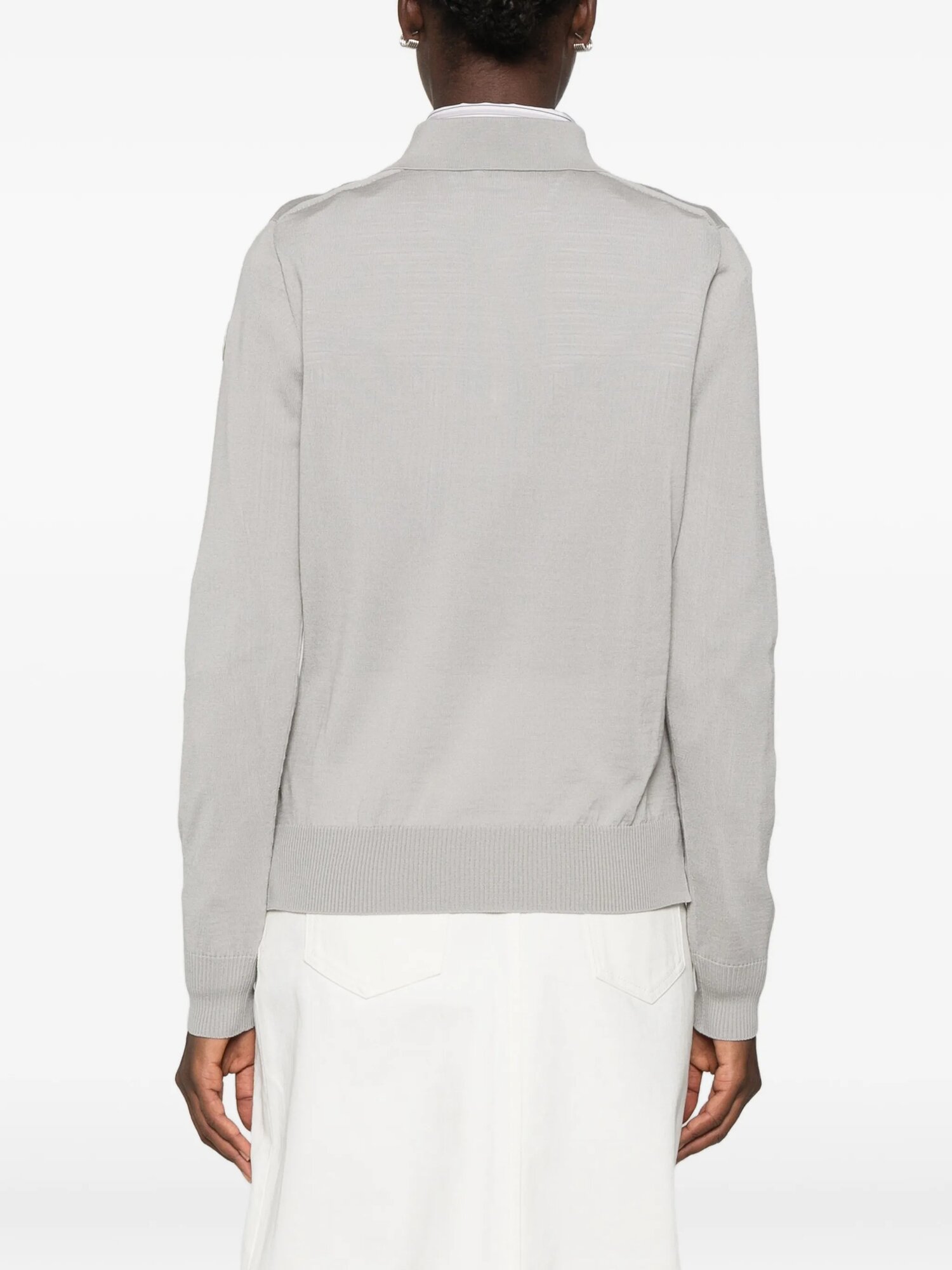 Топ Moncler Long-sleeve polo top, размер 40 — фото 1