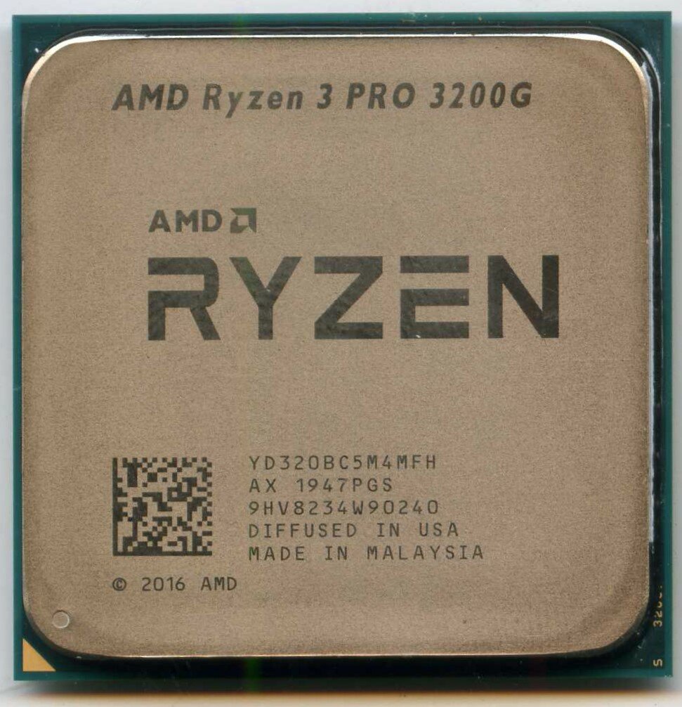 Процессор AMD Ryzen 3 PRO 3200G 3.6, 4.0, GHz, Socket AM4/4Mb/4x, 4x, Core/Vega 8, YD320BC5M4MFH AX