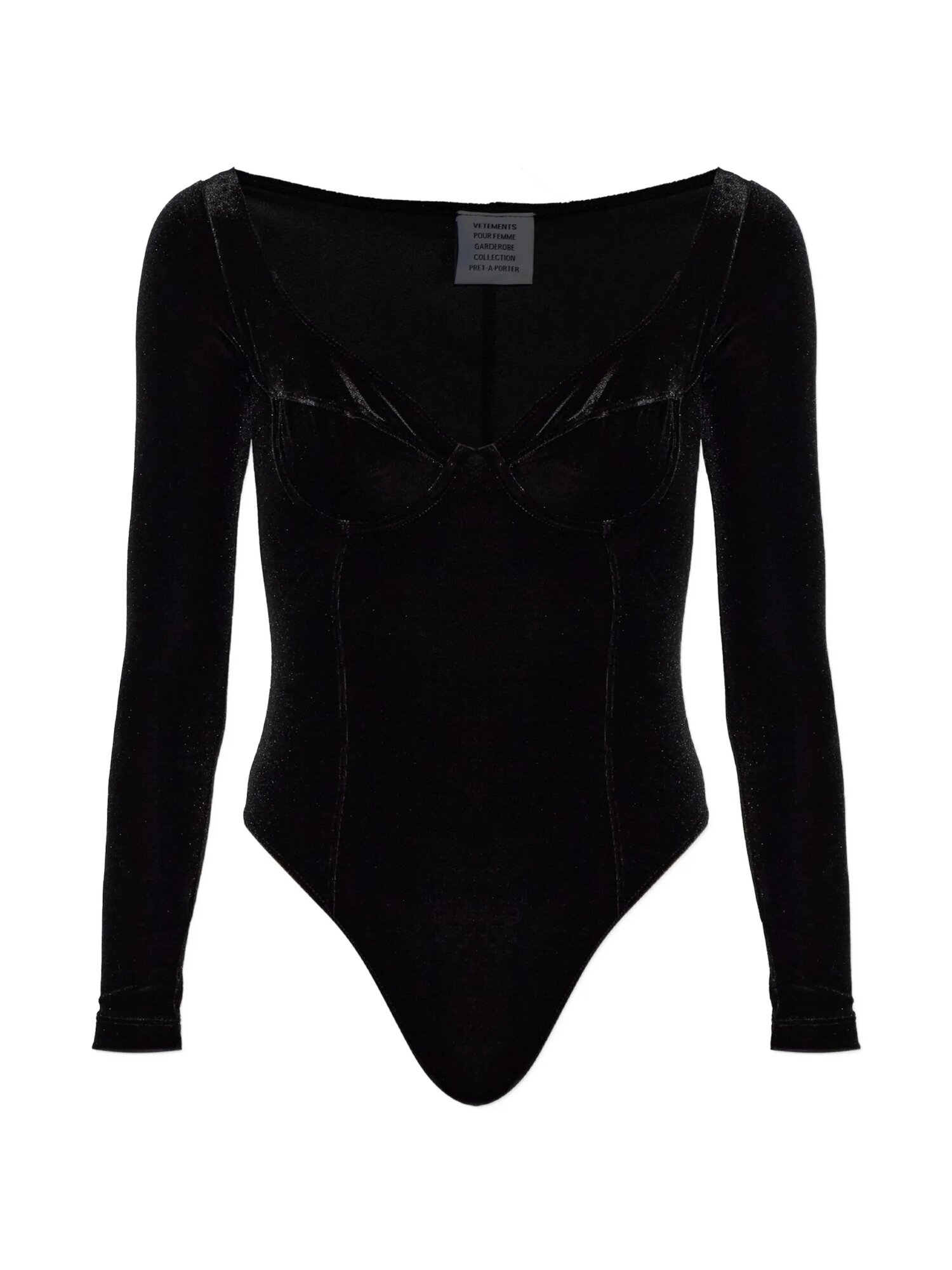 Боди бельевое Velvet long-sleeve bodysuit