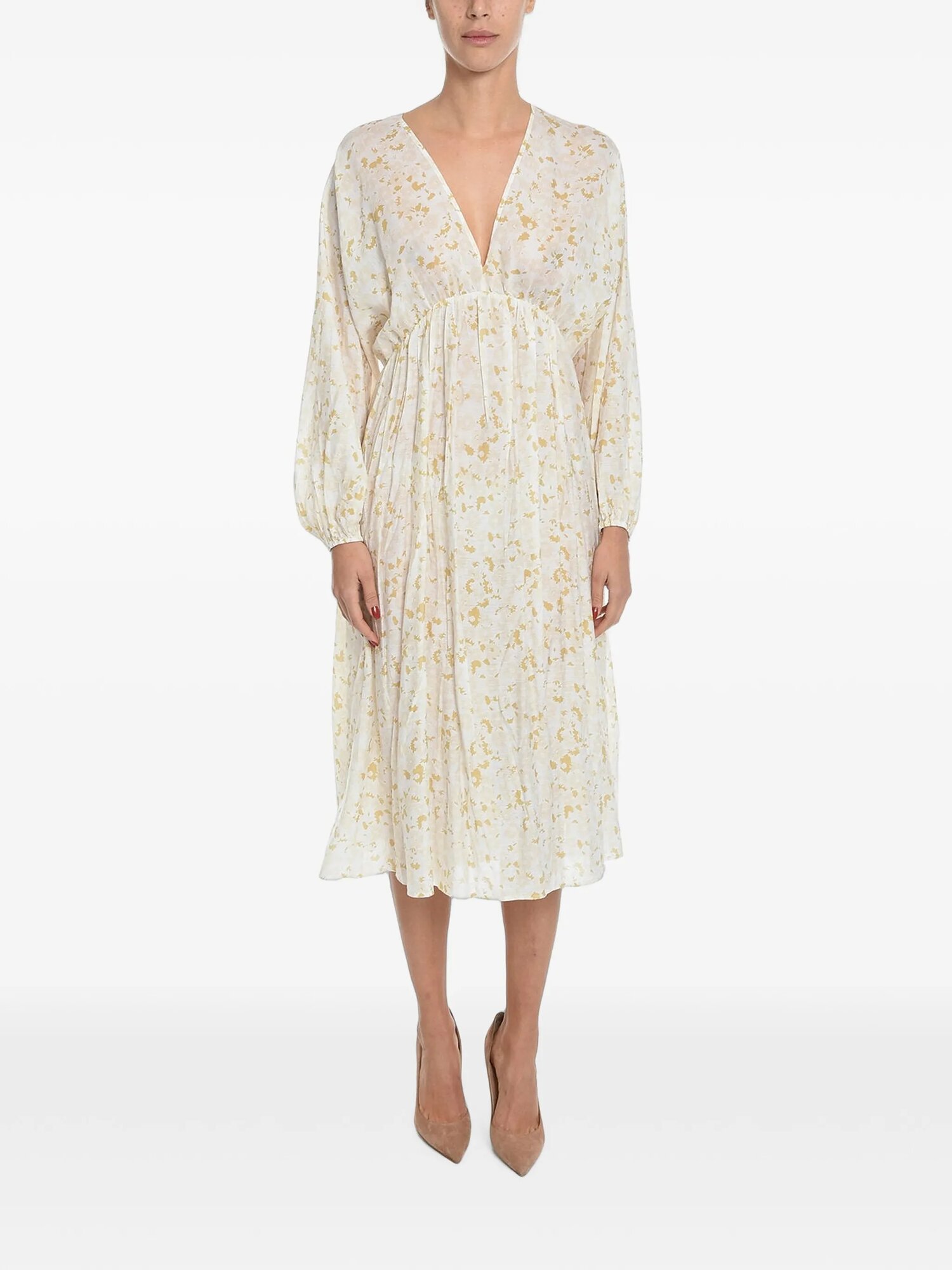 Платье Gertrud puff-sleeve midi dress