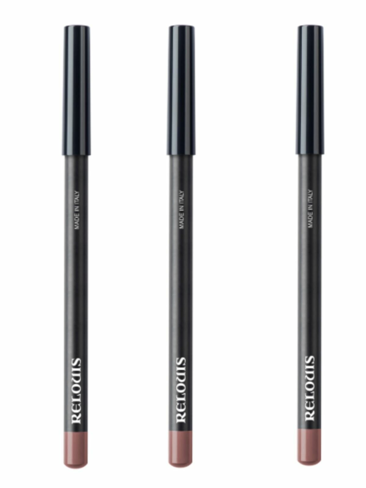Relouis Карандаш для губ стойкий, с маслом Жожоба, тон 18 Natural Pink, 3 шт