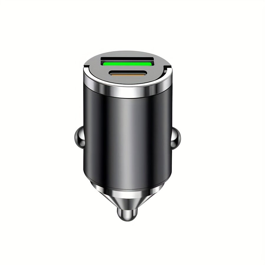 Автомобильное зарядное устройство 12V/24V, USB + PD быстрая зарядка, универсальный разъем «папа-мама», зарядка нескольких устройств, штекер в прикуриватель, рабочее напряжение ≤36В, без аккумулятора, черный