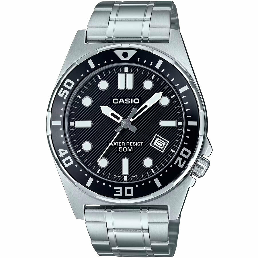 Наручные часы CASIO Collection, серебряный/черный — фото 1