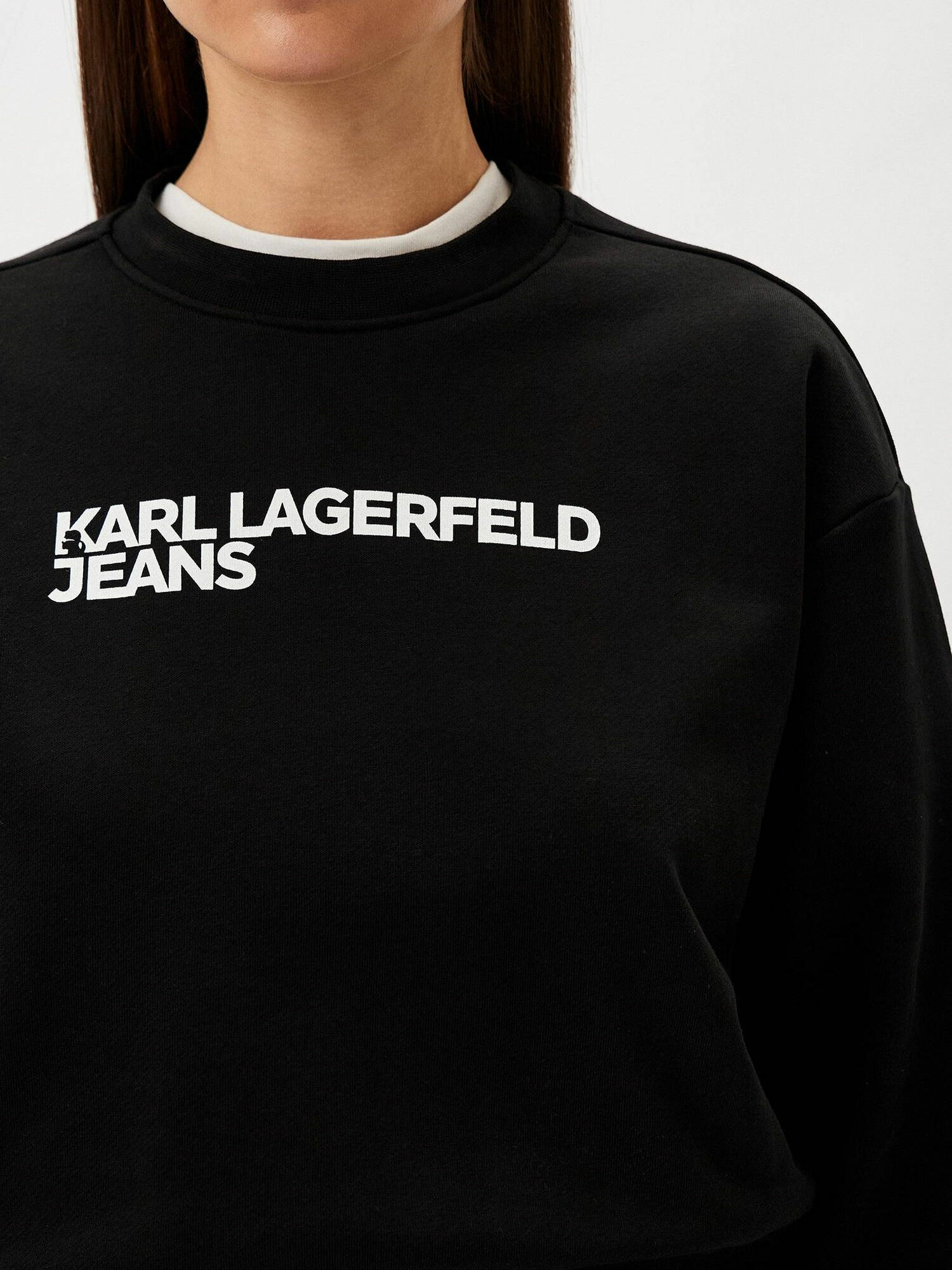Свитшот KARL LAGERFELD JEANS, размер 46-48, , черный — фото 1