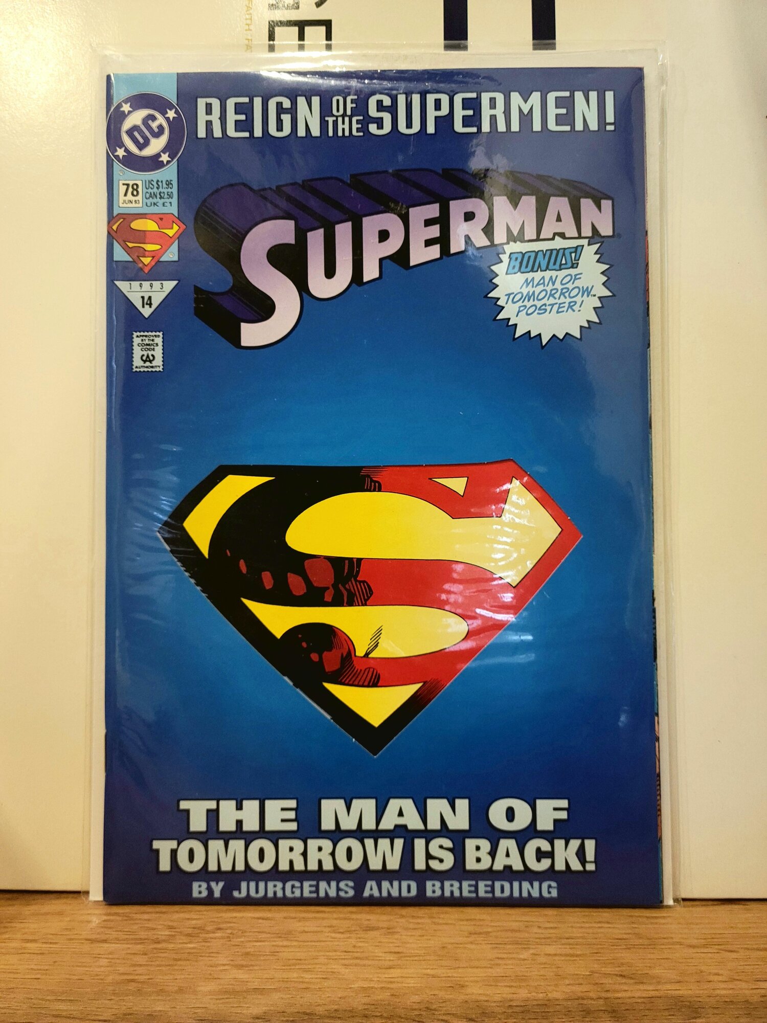 Ретро Комикс Superman #78. 1993 Год. Оригинал!