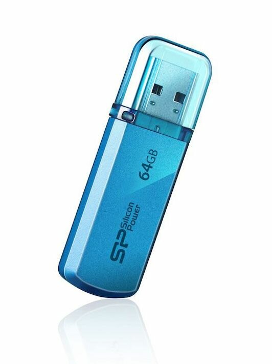 Silicon Power Helios 101 64ГБ USB-флеш-накопитель USB 2.0, USB Type-A, SP064GBUF2101V1B, синий