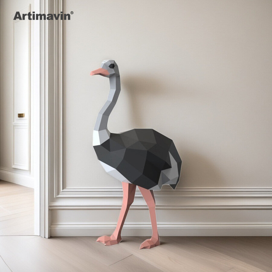 3D ручная работа из бумаги птица скульптура DIY вырезная декоративная арт-работа для гостиной спальни и стеновой