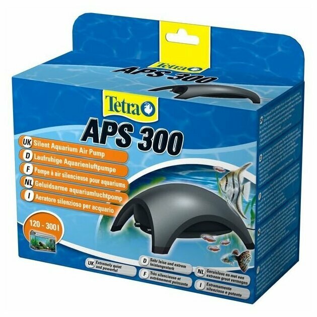 Tetra АРS-300 черный Компрессор 300 л/ч двухканальный компрессор для подачи воздуха в аквариум 120-300 л