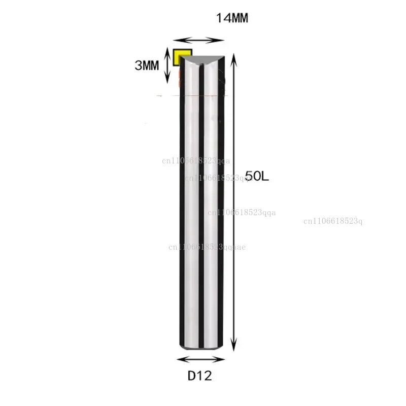 Фреза концевая плоская MCD Diamond CNC из карбида вольфрама 3-6 мм 14dx3CX12DX50L