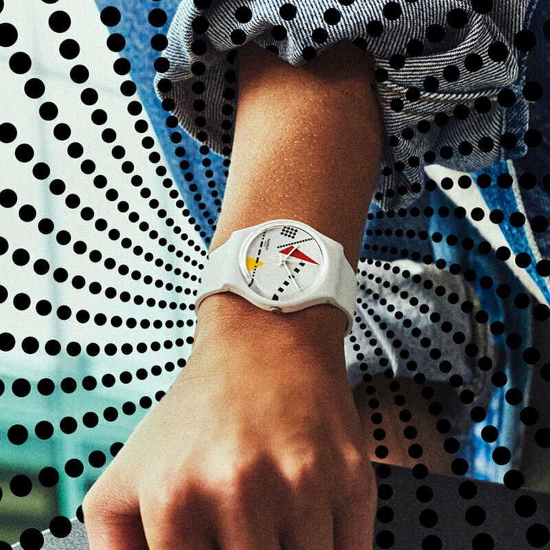 Наручные часы Swatch, белый, — фото 1