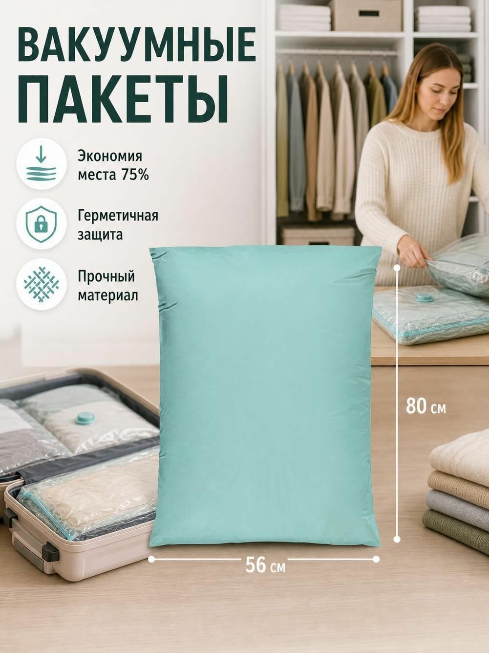 Вакуумный компрессионный мешок Сумка для хранения стеганого одеяла