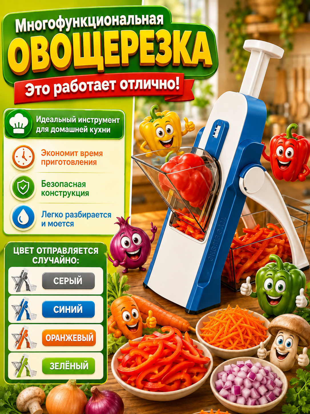 Ручная многофункциональная овощерезка