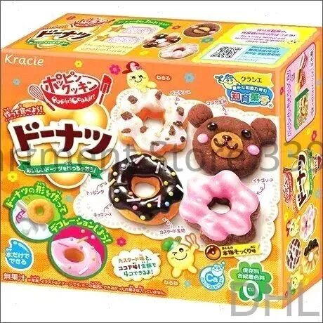 Набор Popin' Cookin' Домашние пончики, японские наборы для детей 3-5 лет, конструктор из порошка для приготовления еды