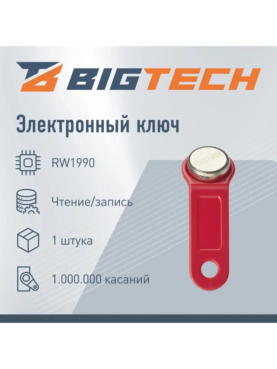 Умный ключ доступа с красным дизайном