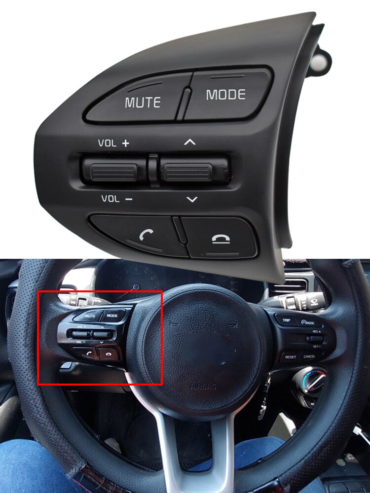 Для Киа Рио Kia Rio 4 / X-Line / Picanto k2 Кнопка Рулевого Колеса Bluetooth Переключатель Громкости 96710-H8030