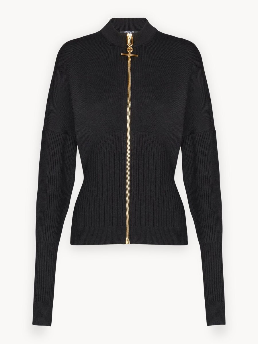 Кардиган BALMAIN, размер 40, черный