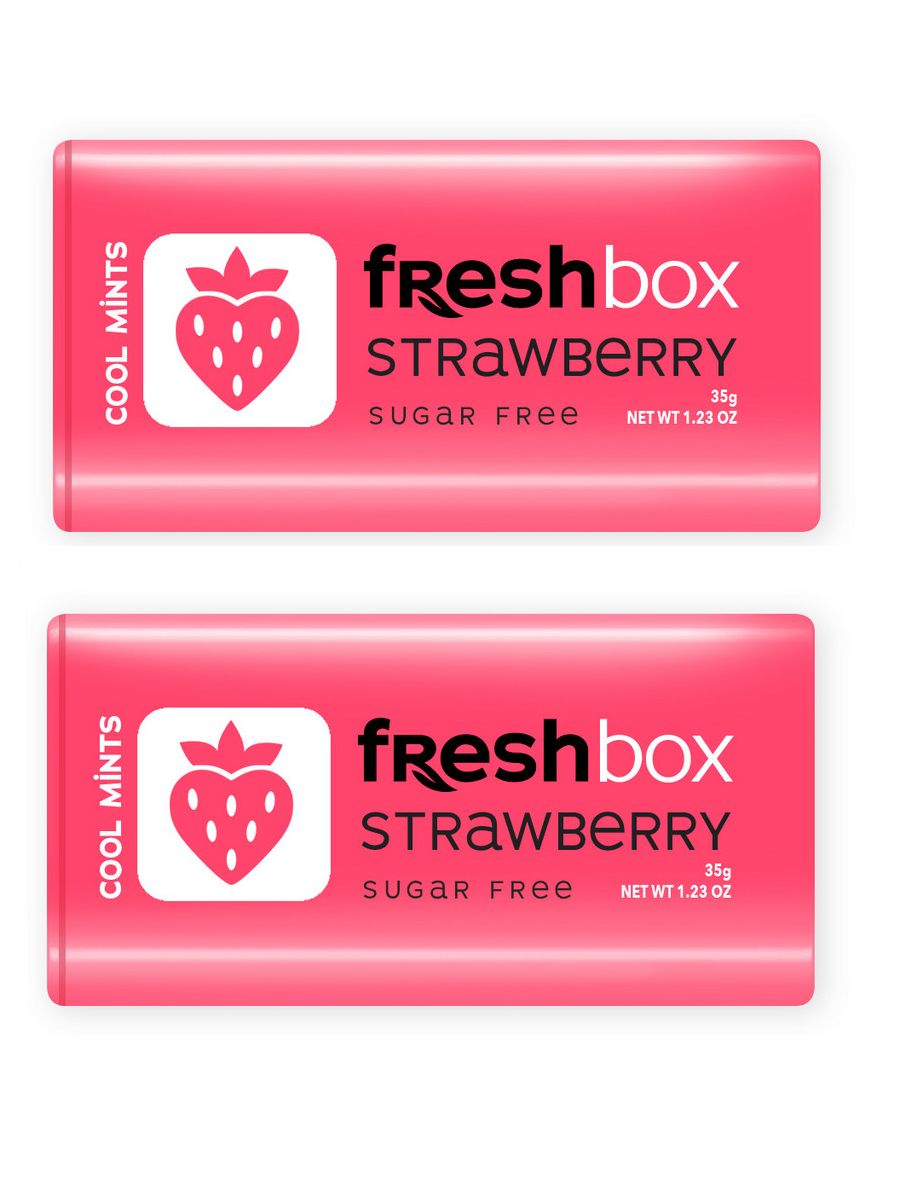 Freshbox Драже Клубника без сахара, 35 гр, 2 шт