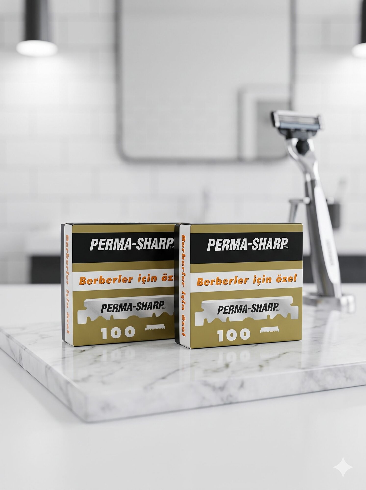Набор однолезвийных стальных лезвий Permasharp (100 шт) - 2 упаковки