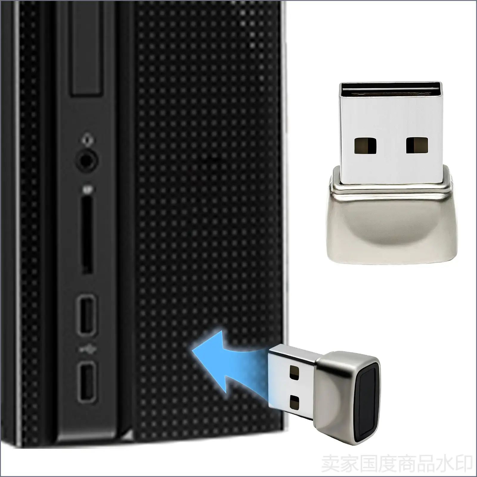 USB-сканер отпечатков пальцев для входа в Windows Hello, металлический, без драйверов