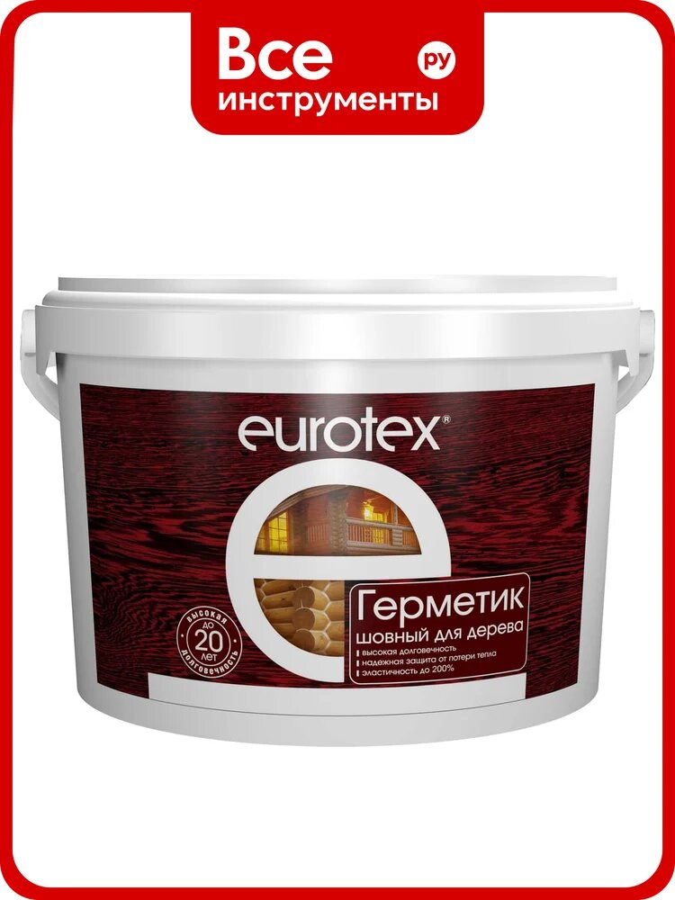Шовный герметик, Eurotex, для дерева Eurotex сосна 3 кг 1 25471, бруса