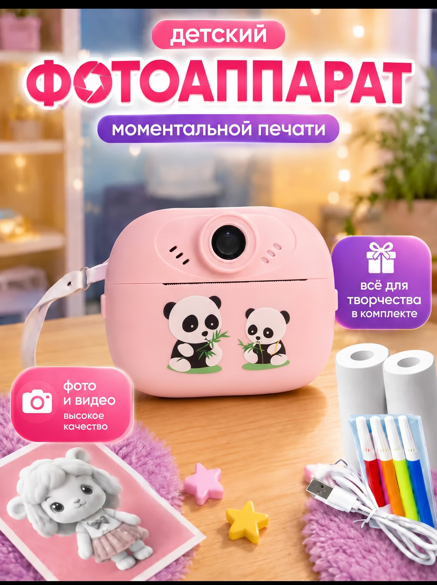 Фотоаппарат детский моментальной печати