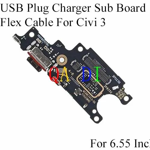 USB-кабель-шлейф для зарядки (нижняя плата) для XIAOMI Civi 1S 3 4 Pro 5G Mi 10i Lite 10T Civi 3