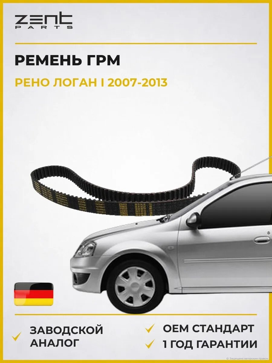 Ремень ГРМ Zentparts Z22858 Рено Логан I Renault Logan I 2007-2013