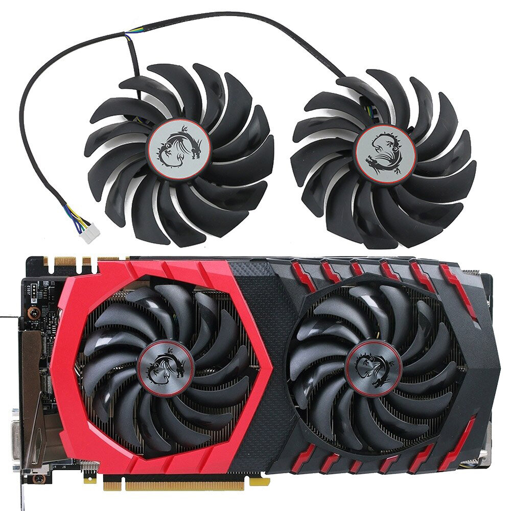 Вентиляторы (кулеры) PLD10010S12HH 4pin для видеокарт Gigabyte MSI GTX 1060 1070 1070Ti 1080 1080Ti RX 470 RX 570 RX 580