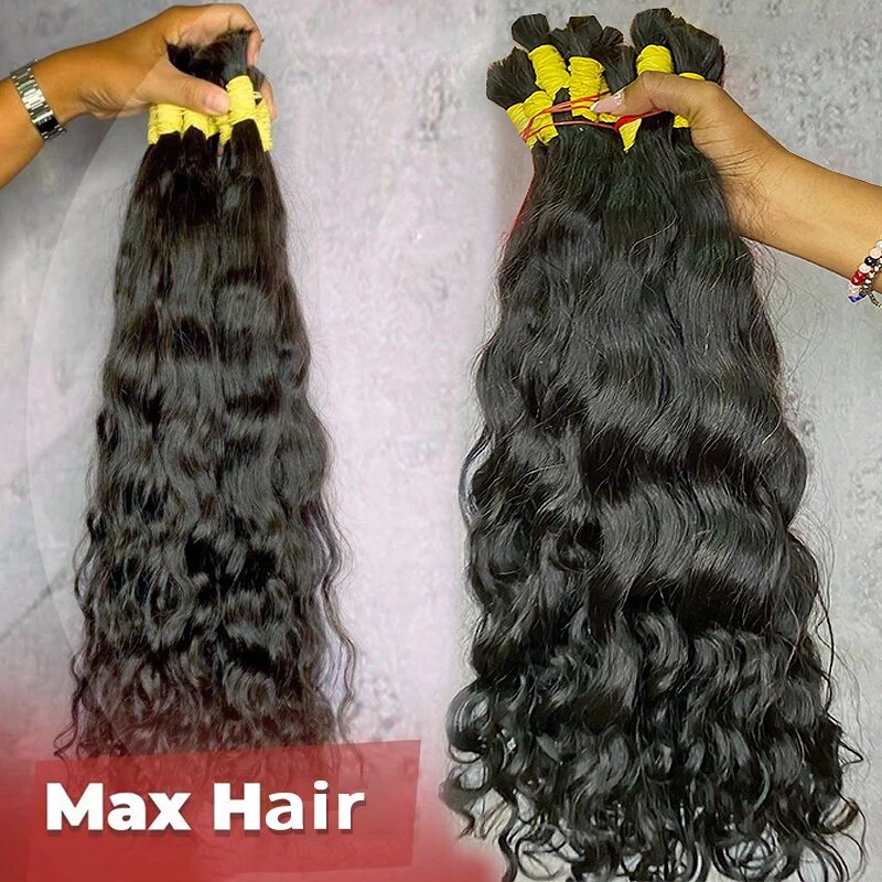 Натуральные волосы 200г, черные, Deep water wave, 65см