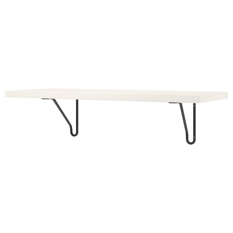 Полка настенная IKEA BERGSHULT / F RL GGARE 995.727.93, черный/белый, 80x30 см