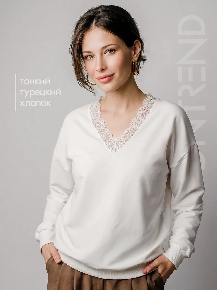 Джемпер Кружева на молочном, 1 шт.
