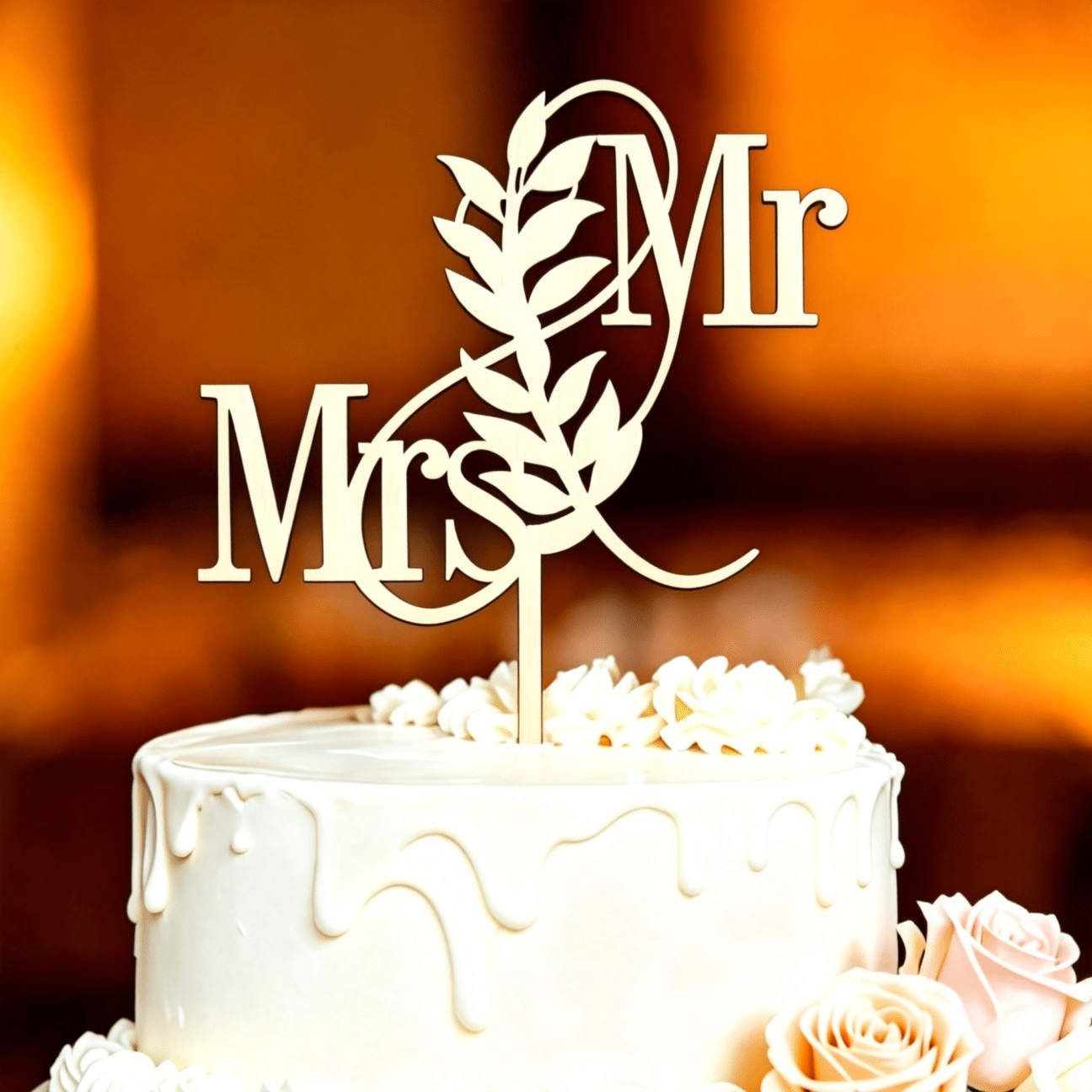 Деревянный топпер для торта MR&MRS, свадебный декор для жениха и невесты, украшение стола на свадьбу и годовщину, 1 шт.