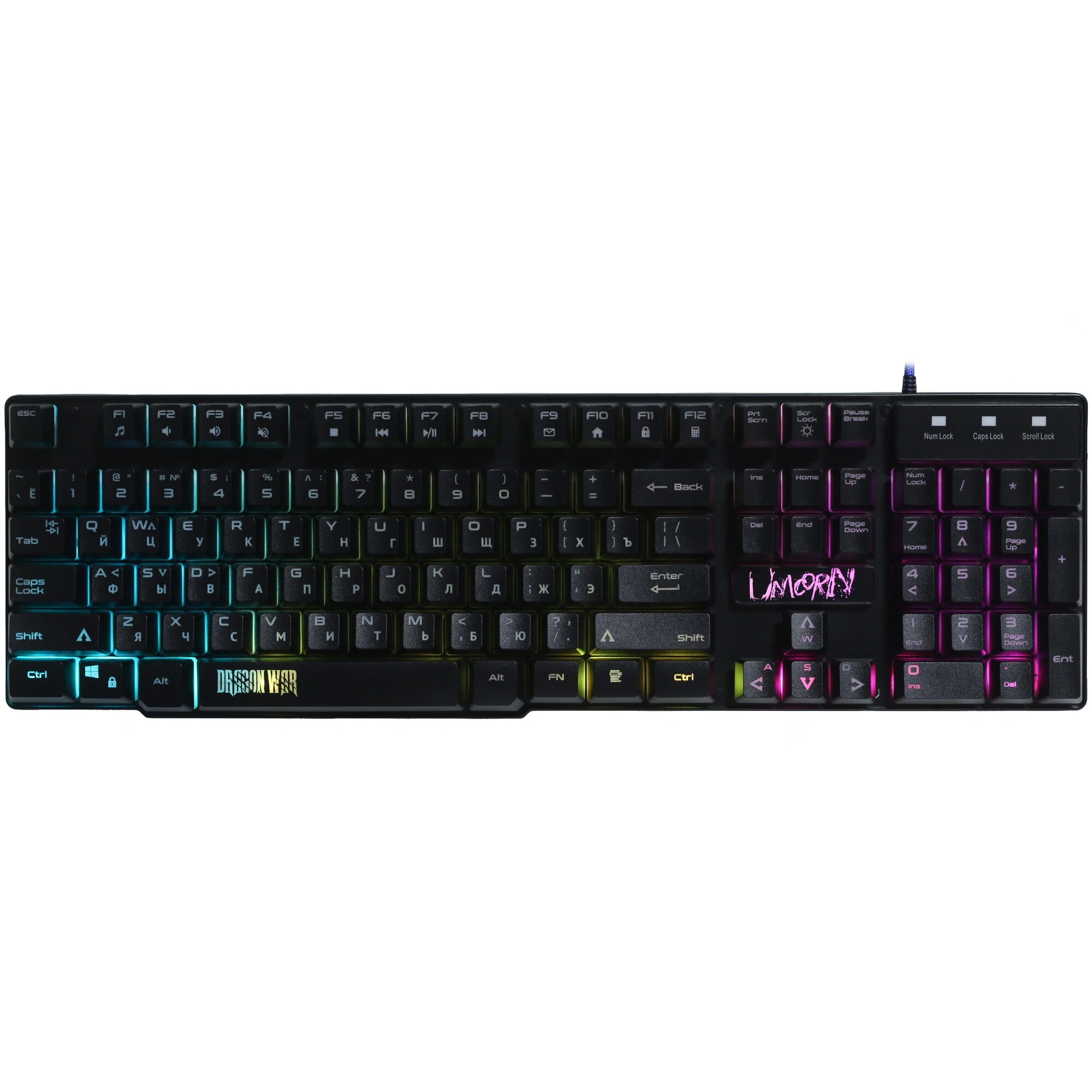 Клавиатура проводная Qumo Dragon War UNICORN K01 цвет черный