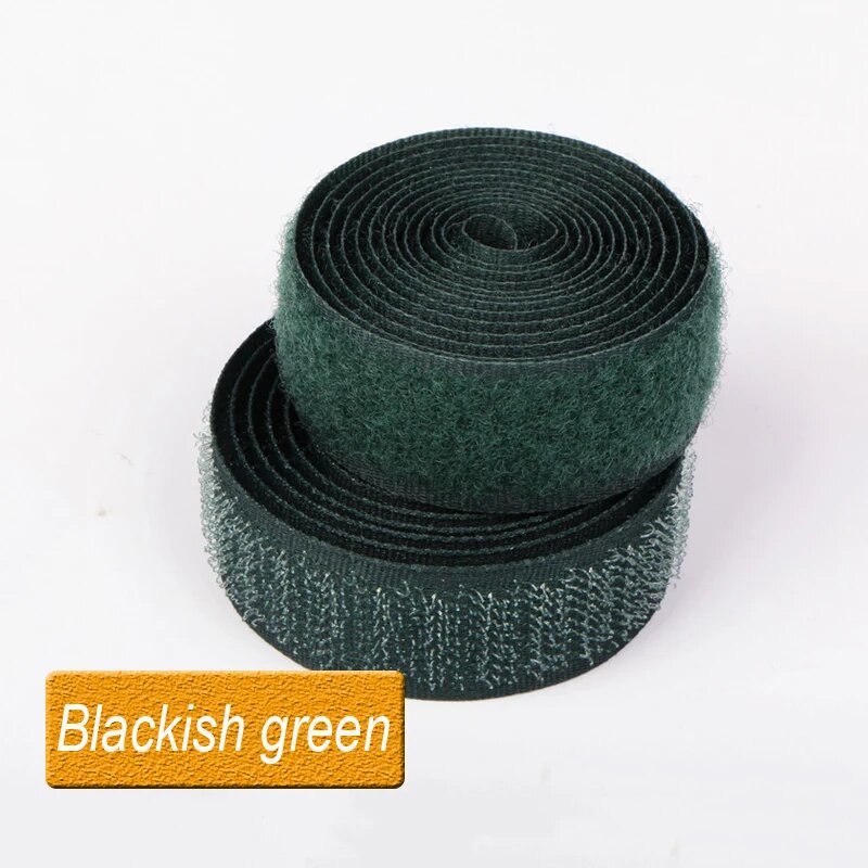 Липучка пришивная, 20 мм, Blackish green