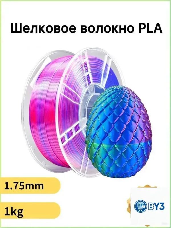 Двухцветная нагревательная нить, подходящая для 3D-принтеров, многоцветная коэкструдированная PLA, 1,75 мм, 1 кг Красный зеленый синий(175 мкм)