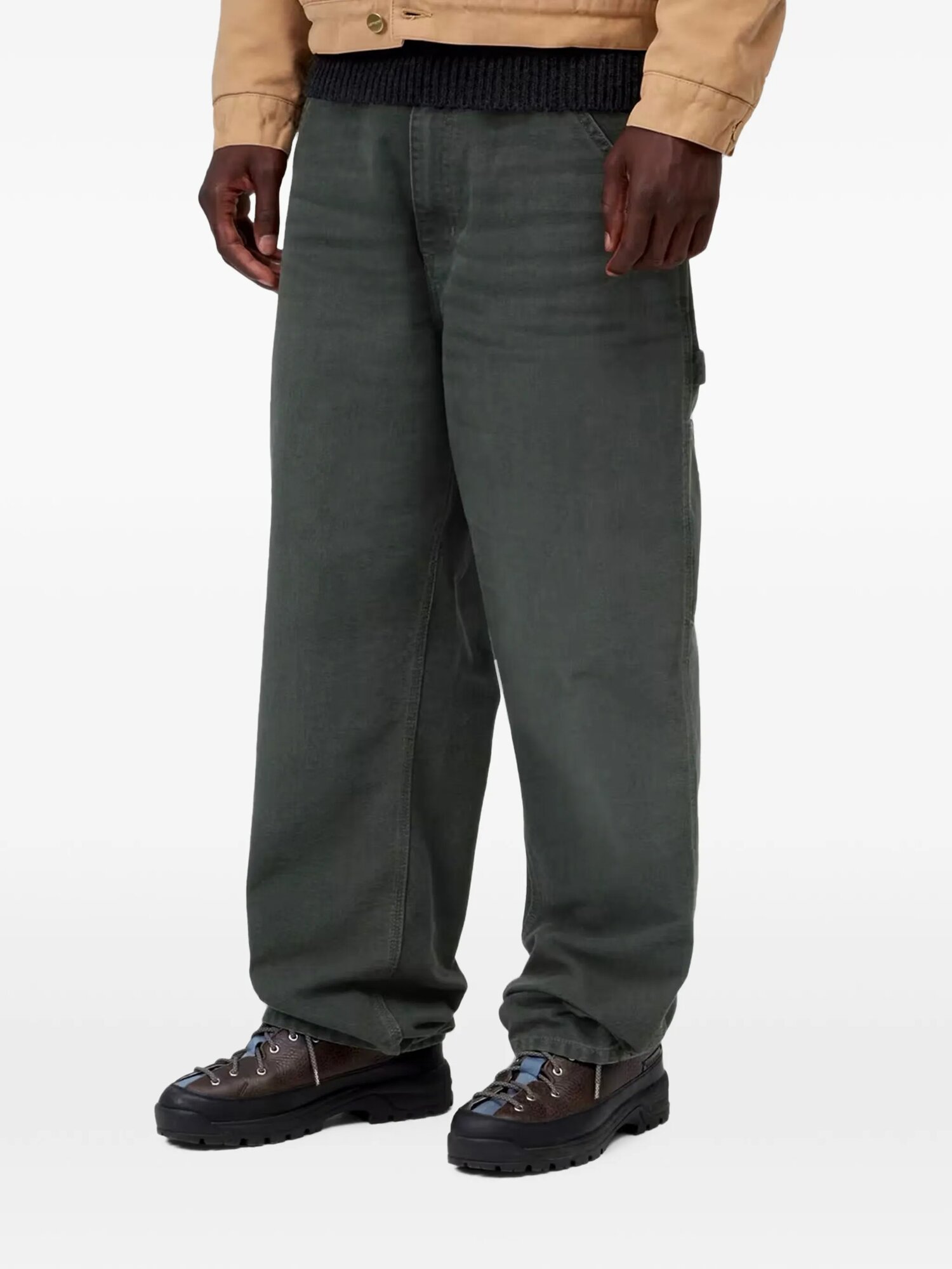 Брюки Carhartt WIP Single Knee trousers, размер 33/30, серый — фото 1