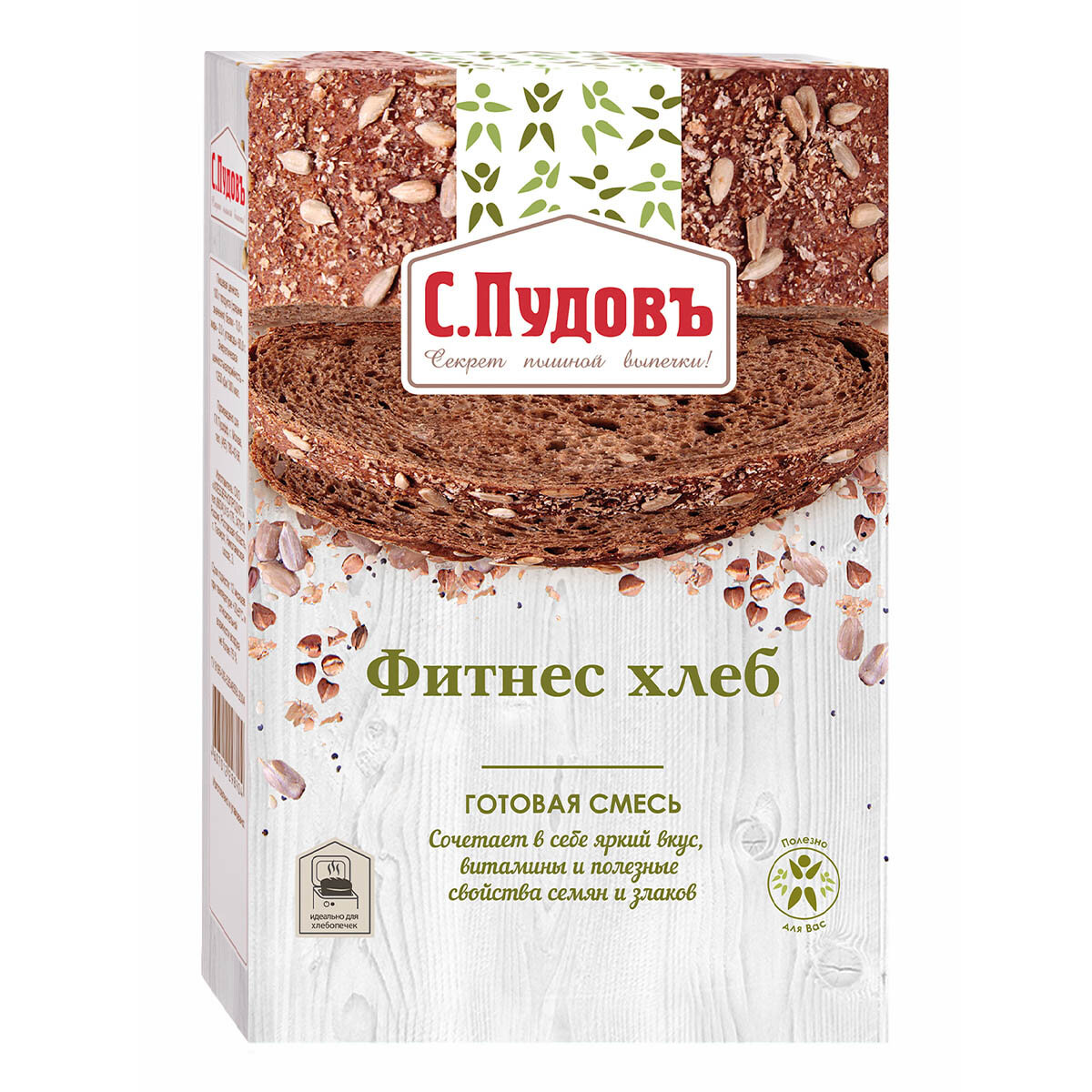 Смесь для выпечки хлеба "Фитнес хлеб" С. Пудовъ, 500 г