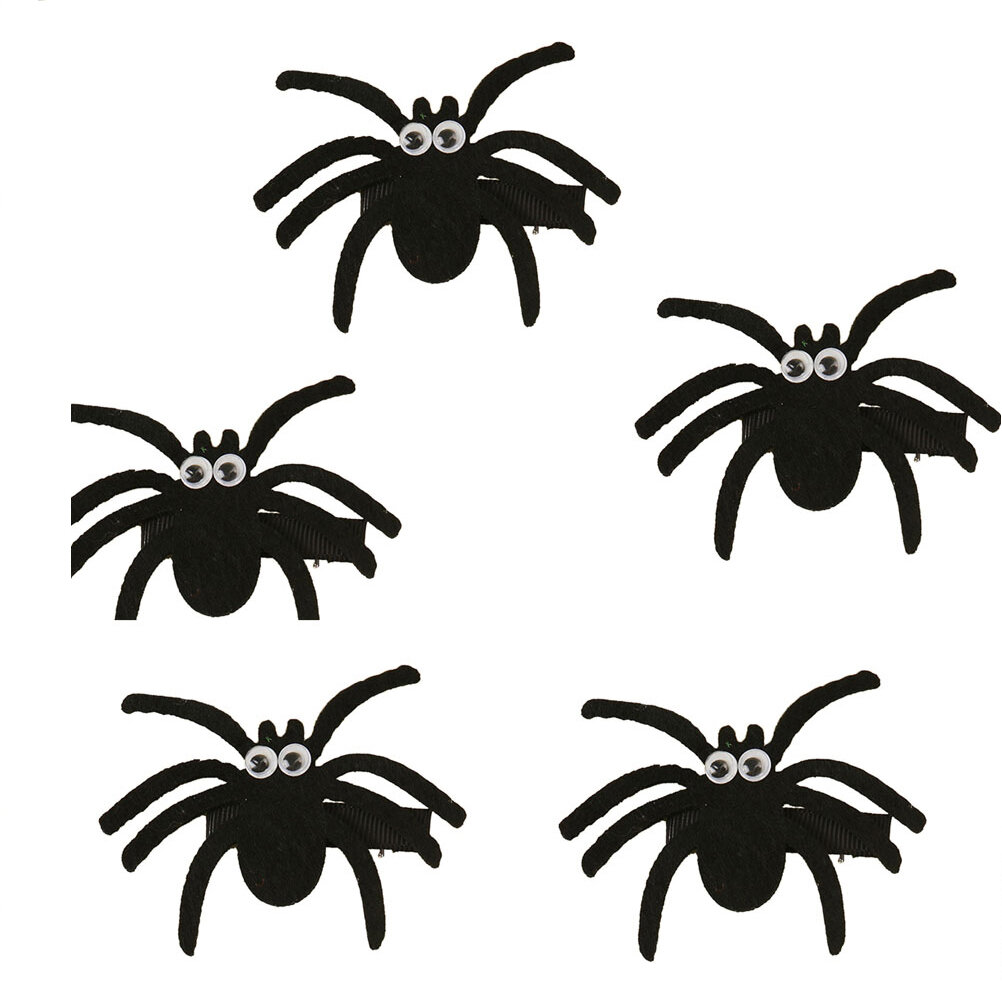 5 Штук Halloween Паучьи Заколки Для Детей Страшные Заколки Для Волос Аксессуары Для Причесок 6.00X6.00X2.00Cm