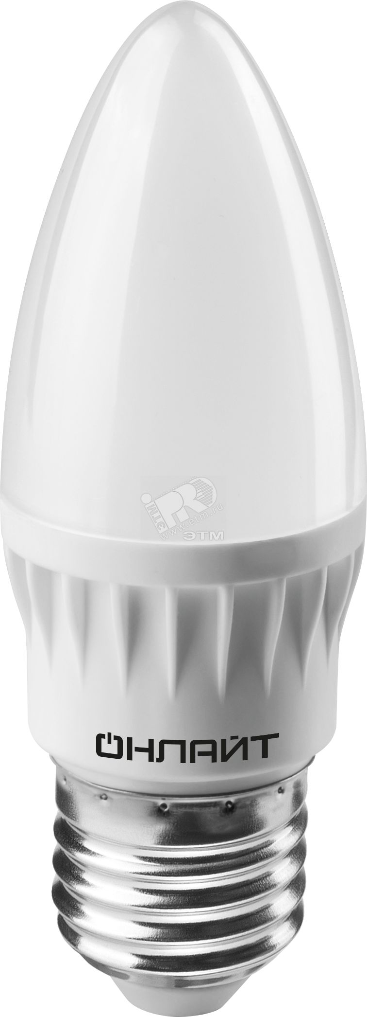 Лампа светодиодная LED 6вт E27 белый матовая свеча