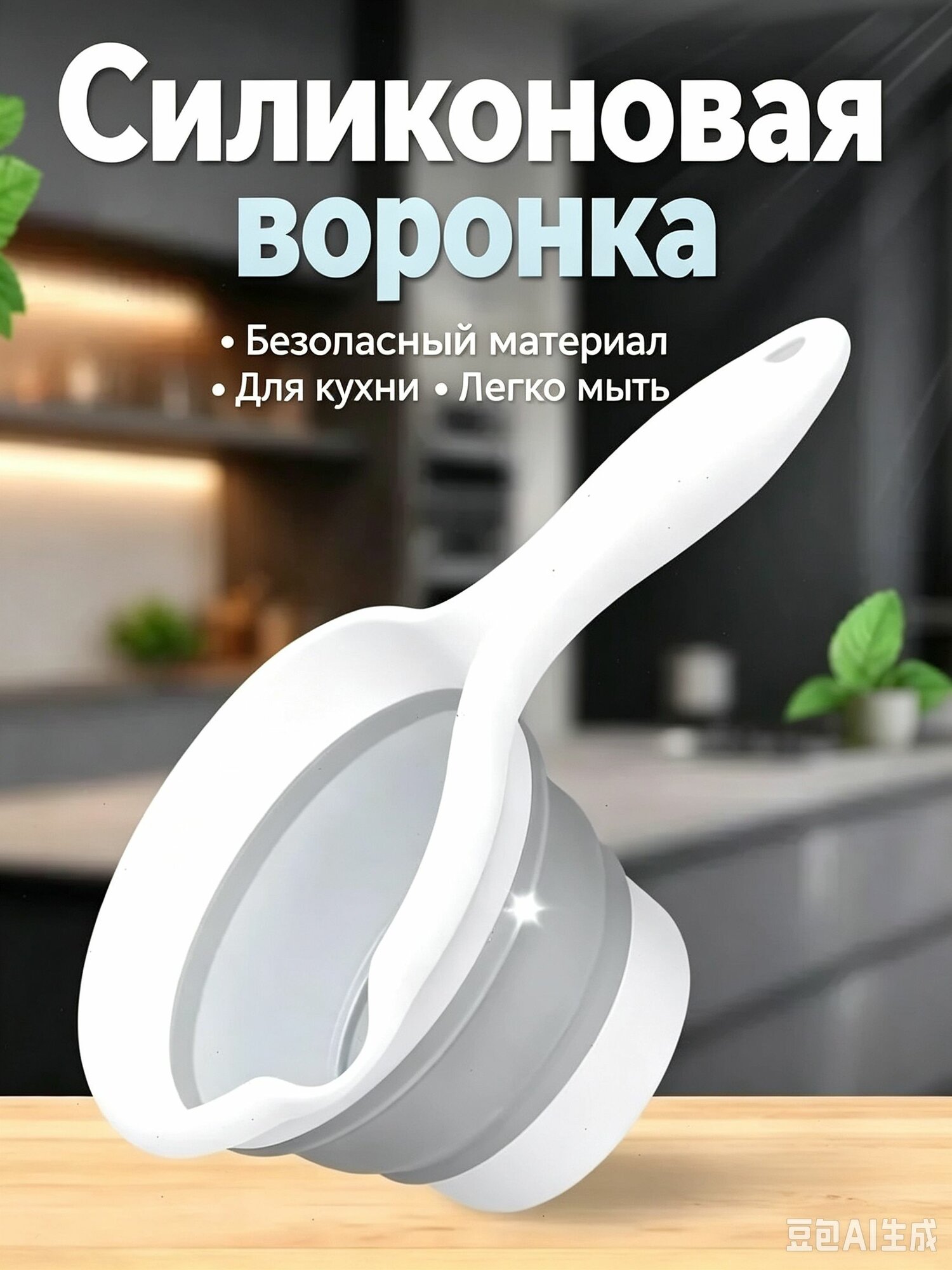 Ковш хозяйственный 1.2 л силикон 1 шт складная конструкция